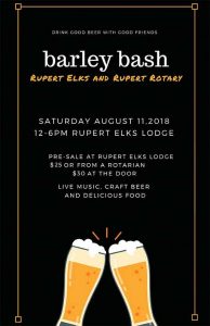 Rupert Rotary’s Barley Bash was a Great Success!