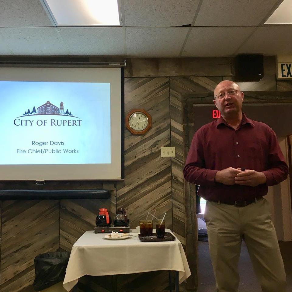 Roger Davis From the City of Rupert joins the Rupert Rotary Club